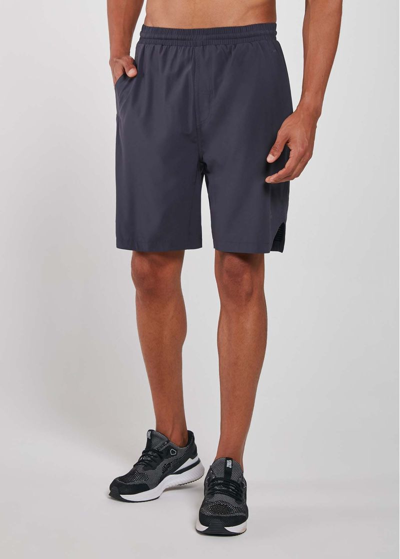 Shorts masculino longo recortado granito-cinza | Track&Field - Track&Field