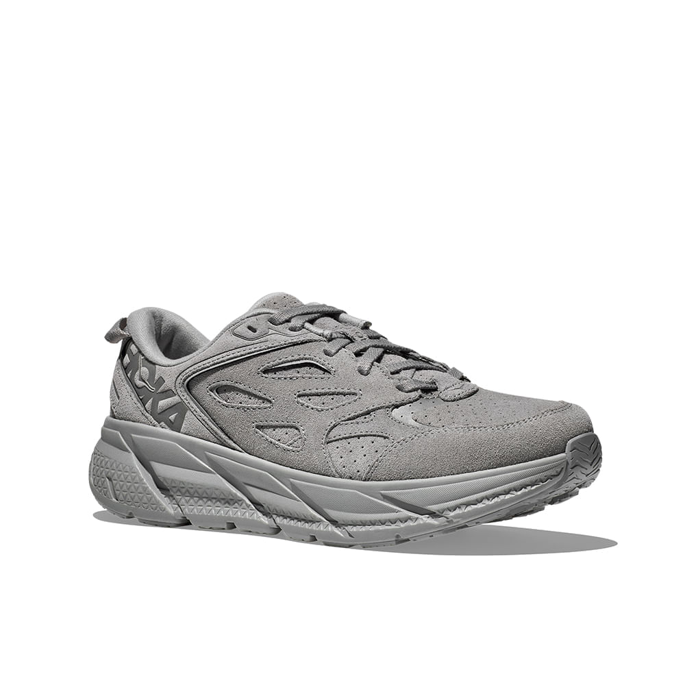Tênis Masculino Hoka Clifton L Suede Cinza Tfmall Trackandfield
