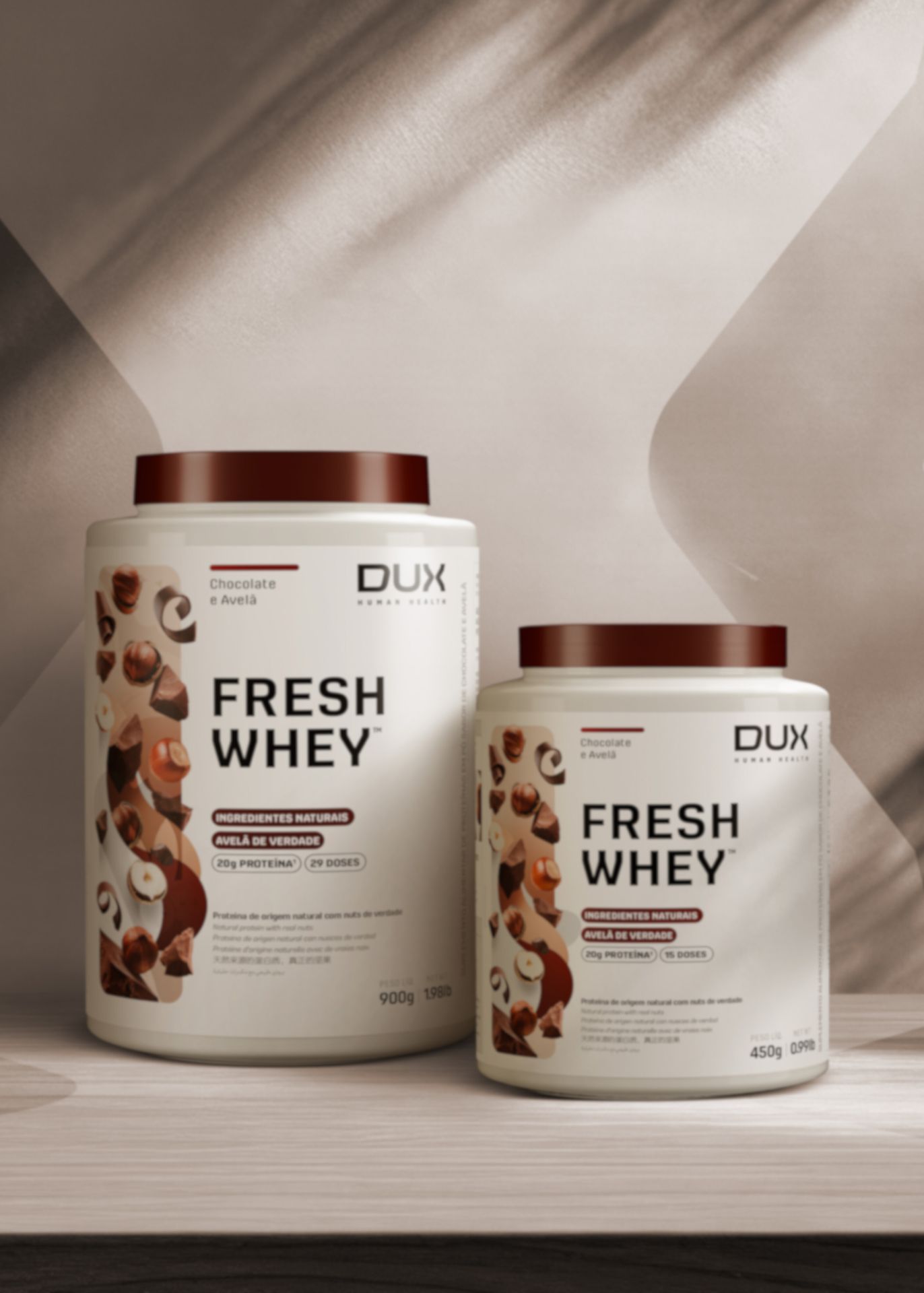 Fresh Whey Protein Chocolate Avelã Dux - 450g | TFC Market - Track&Field